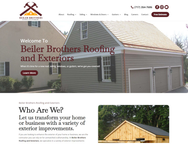 Our New Website is Live! | Beiler Brothers Roofing and Exteriors